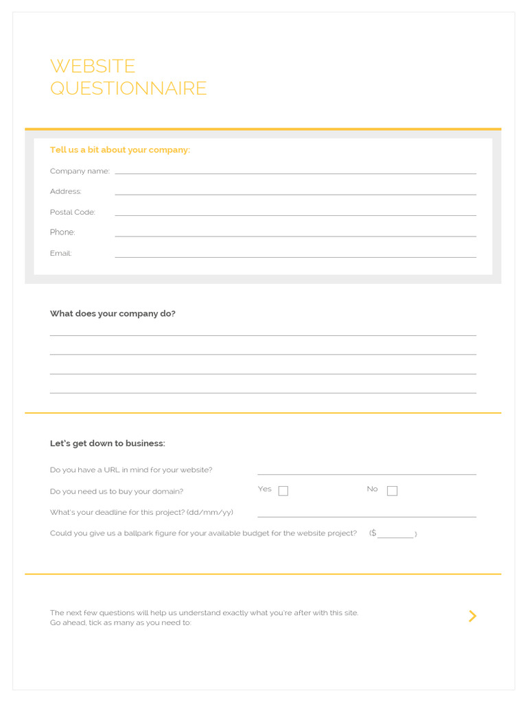 Website Questionnaire - Udit | PDF | Websites | World Wide Web