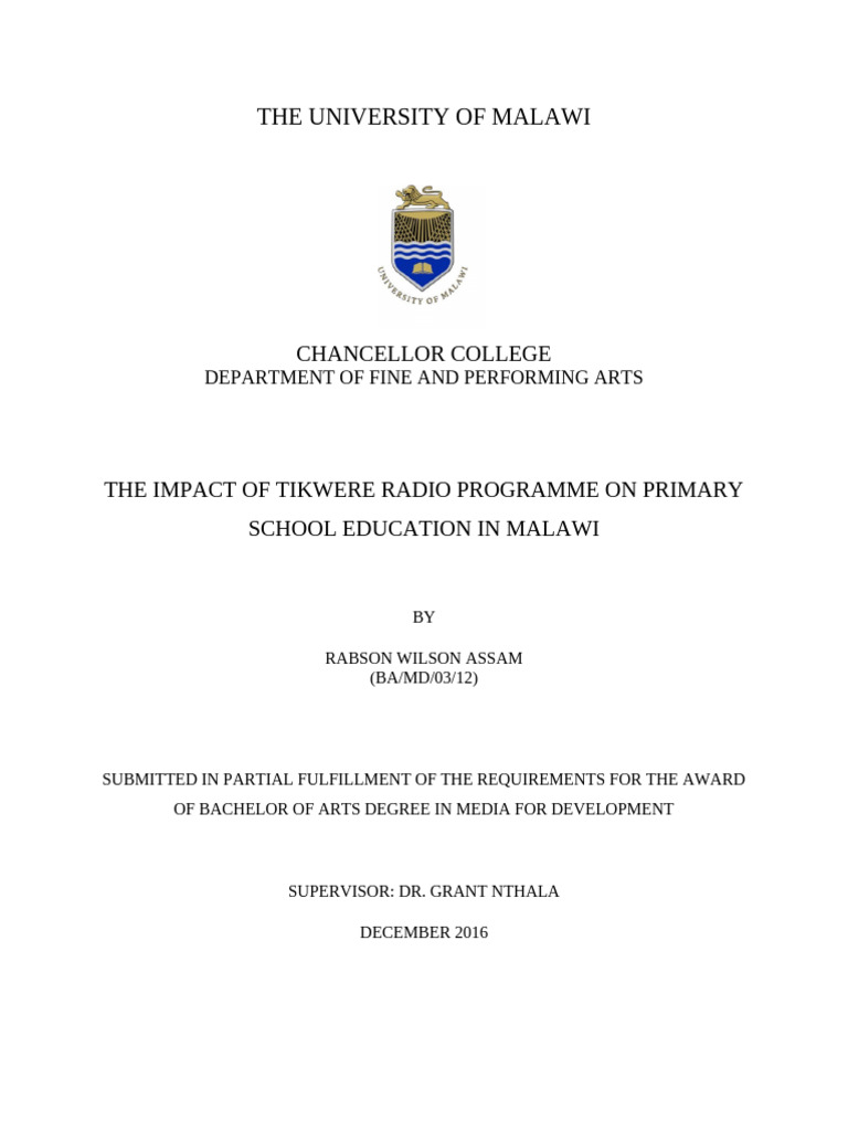 Rabson Assam Dissertation-Final | PDF | Constructivism (Philosophy Of ...
