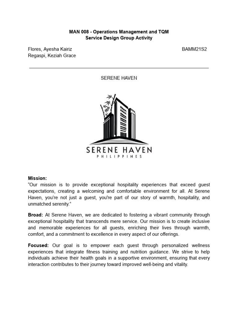 Service Design Group Activity | PDF | Business