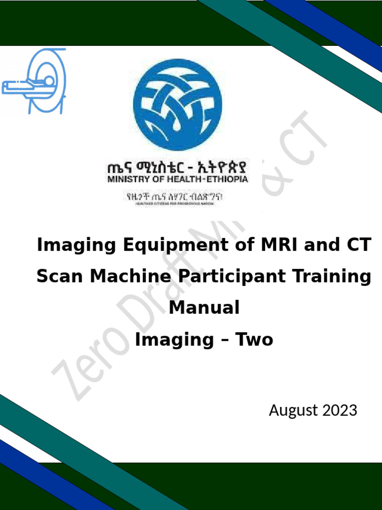 1 ZERO - Draft MRI and CT Scan Training Manual | PDF | Magnetic ...