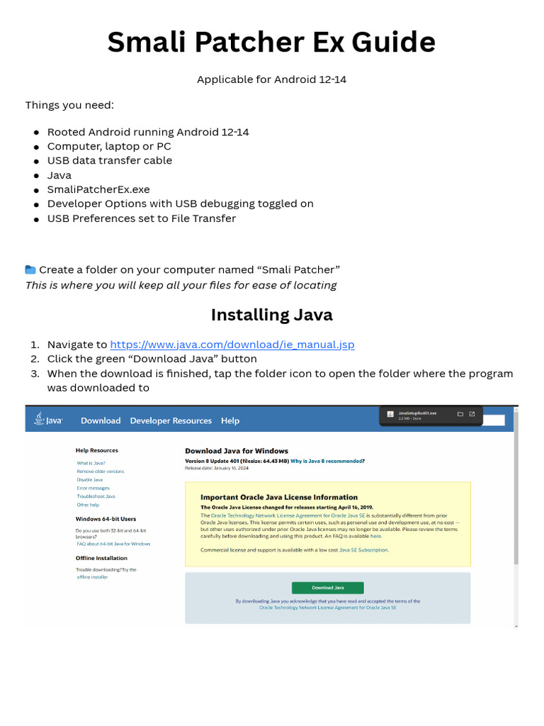 Smali Patcher Ex Guide | PDF | Computer File | Usb