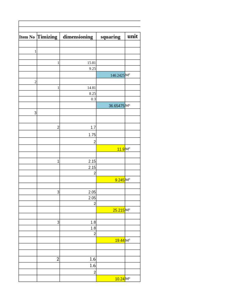 Revised Take Off Sheet (1) | PDF | Stairs | Rectangle