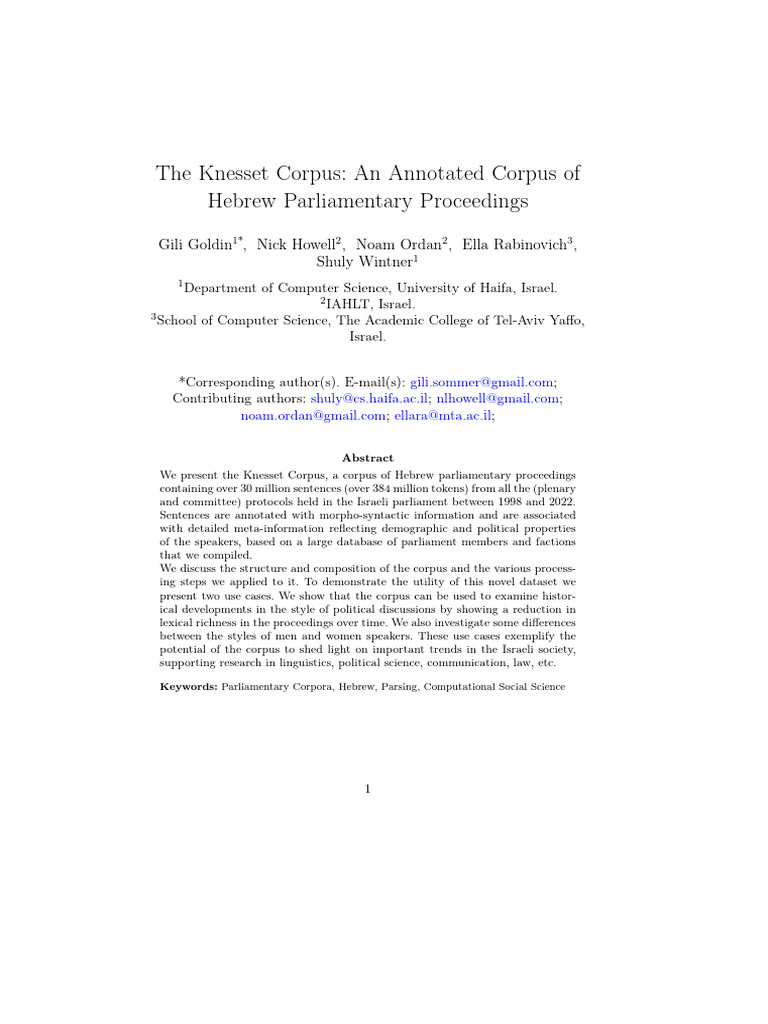 The_Knesset_Corpus_An_Annotated_Corpus_of_Hebrew_P | PDF | Parsing ... The_Knesset_Corpus_An_Annotated_Corpus_of_Hebrew_P | PDF | Parsing ...