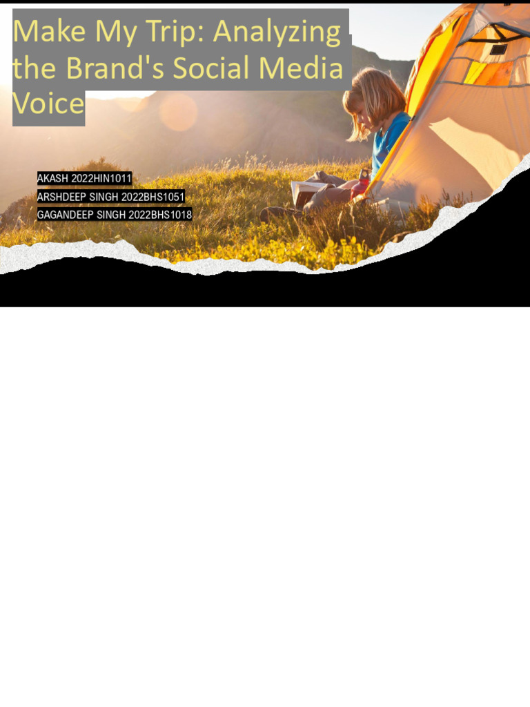 Make My Trip Ppt | PDF | Brand | Social Media