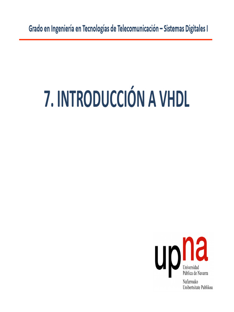 07 Introduccion A VHDL | PDF | Vhdl | Lenguaje de descripción de hardware
