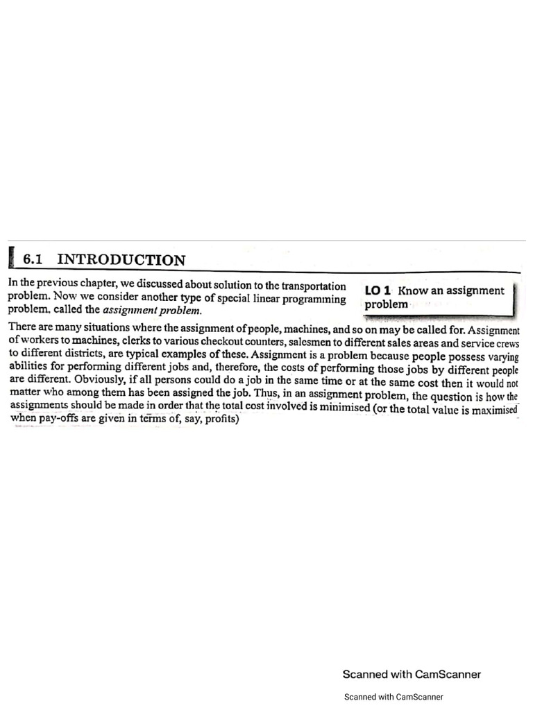 Unit 2 - (Part 1) Assignment Problems | PDF