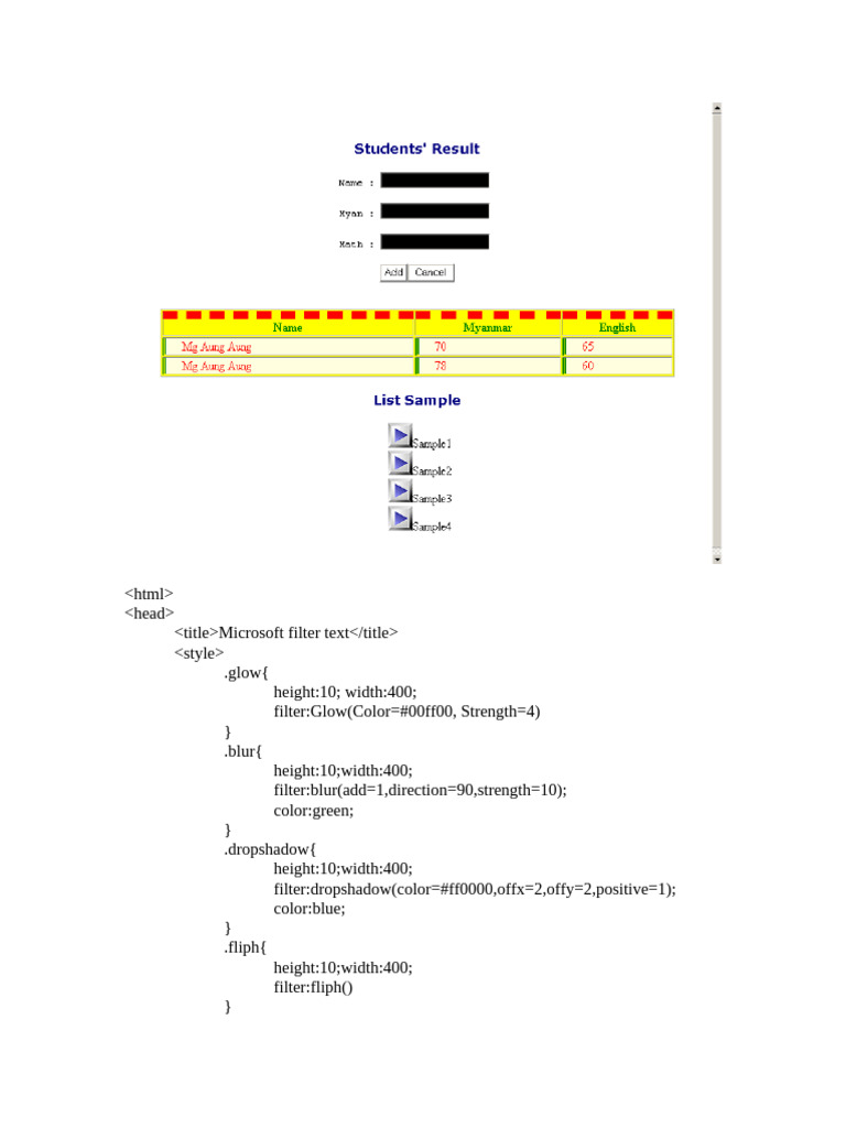 Style Sheet Sample | PDF