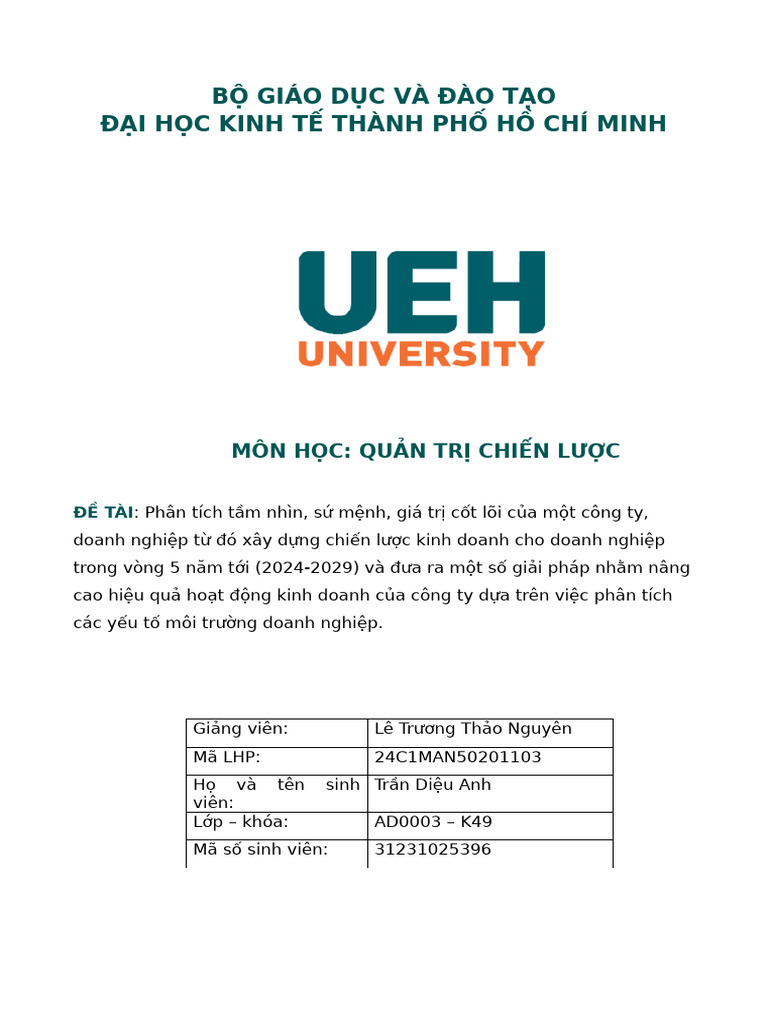 Bài thi cuối kỳ QTCL | PDF