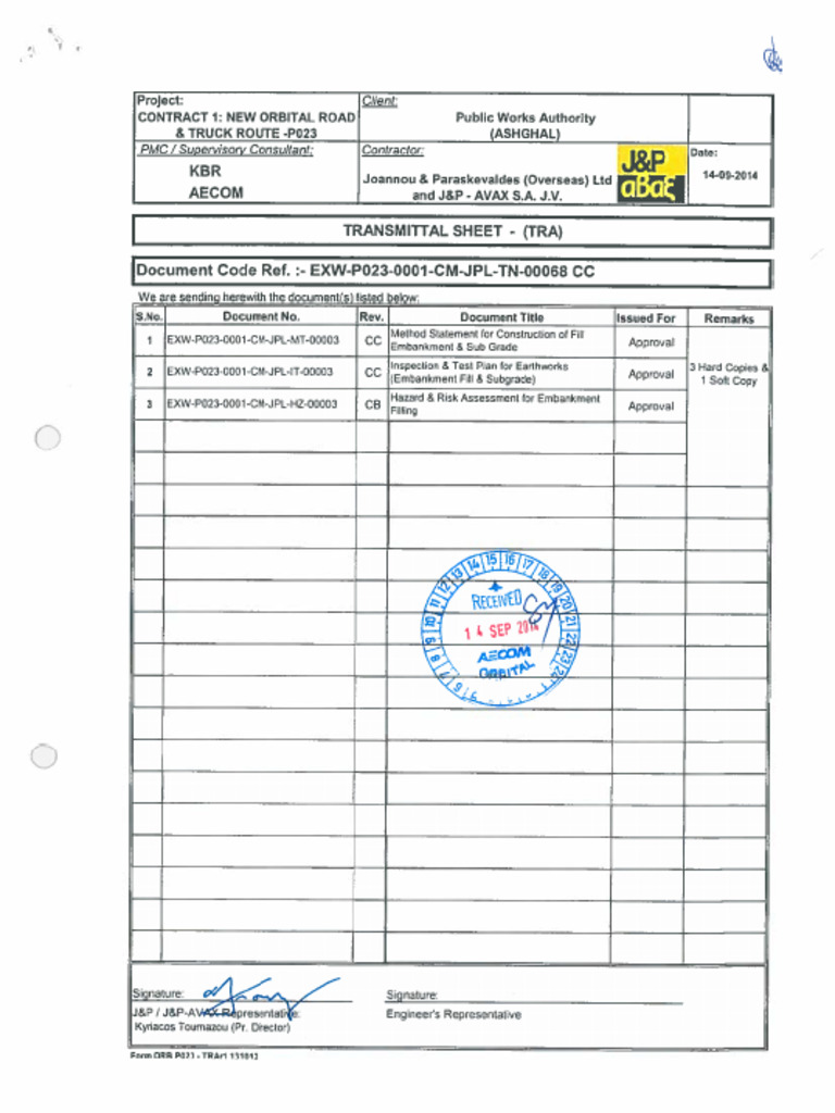 MS For Embankment Filling and Subgrade | PDF