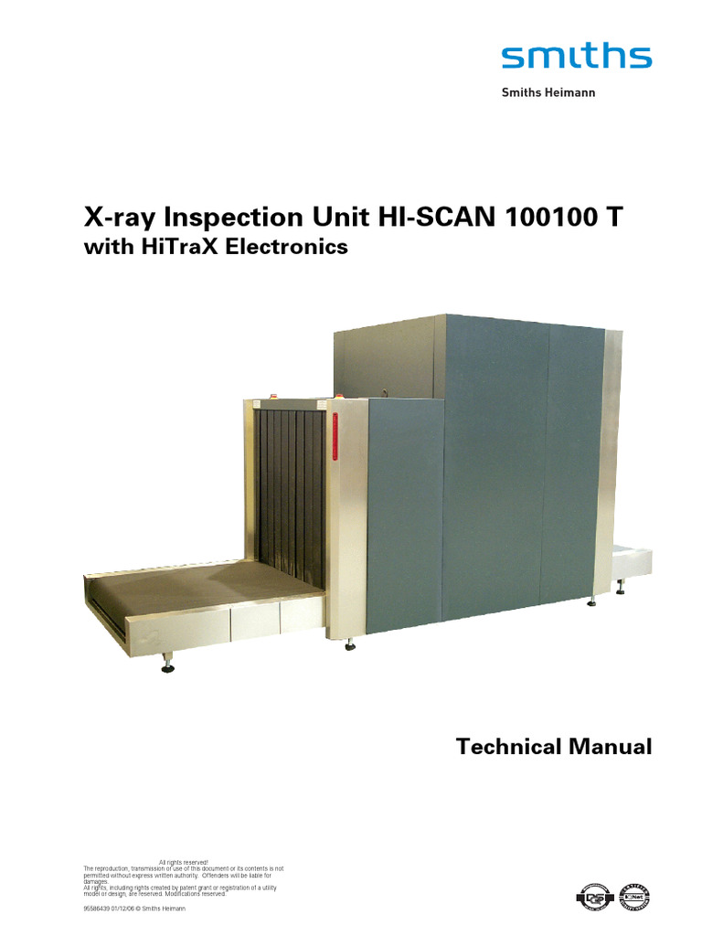 X-Ray Inspection Unit Hi-Scan 100100 T: With Hitrax Electronics | PDF