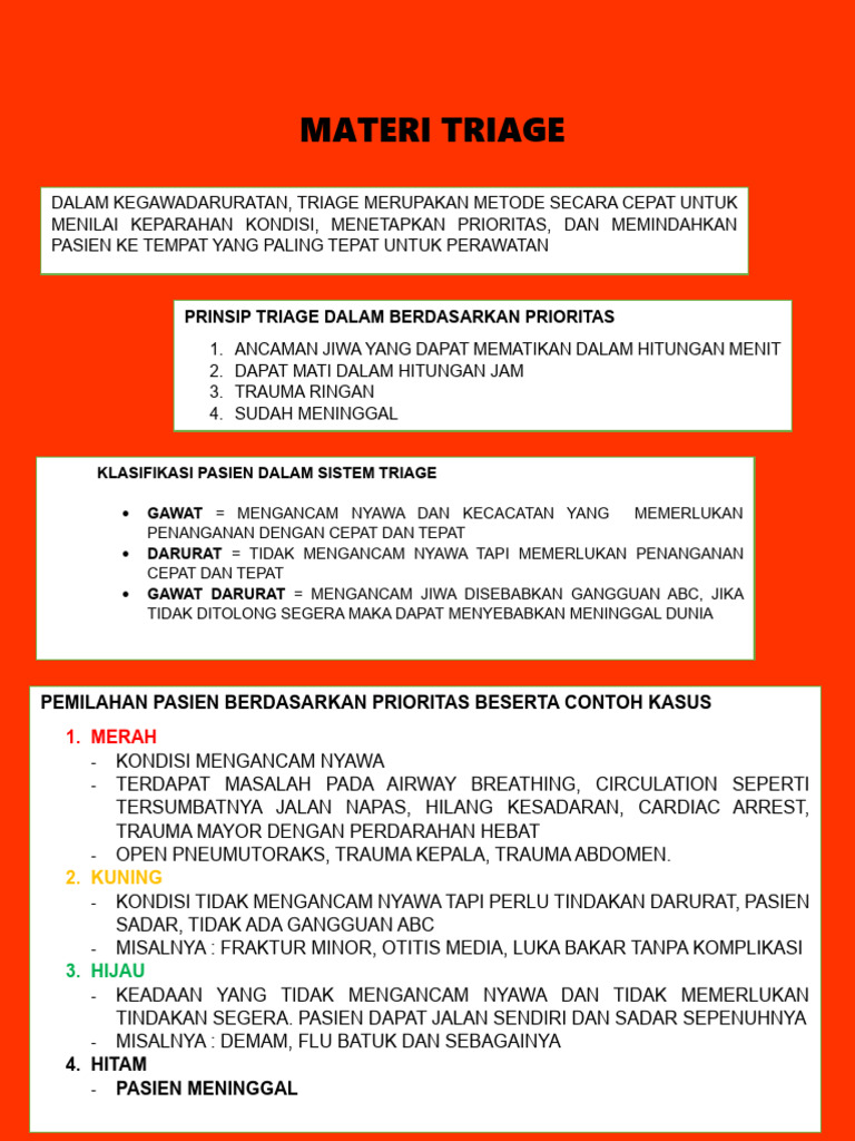 Panduan Triage Kegawatdaruratan | PDF