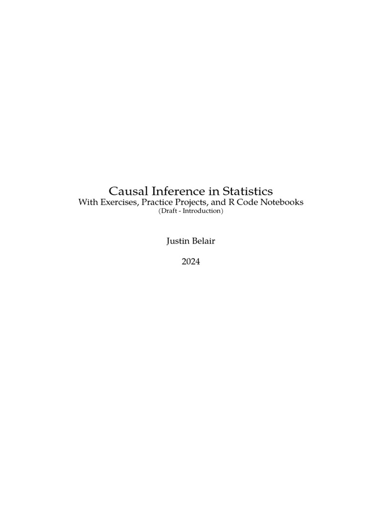 Causal Inference in Statistics Guide | PDF | Causality | Scientific Method