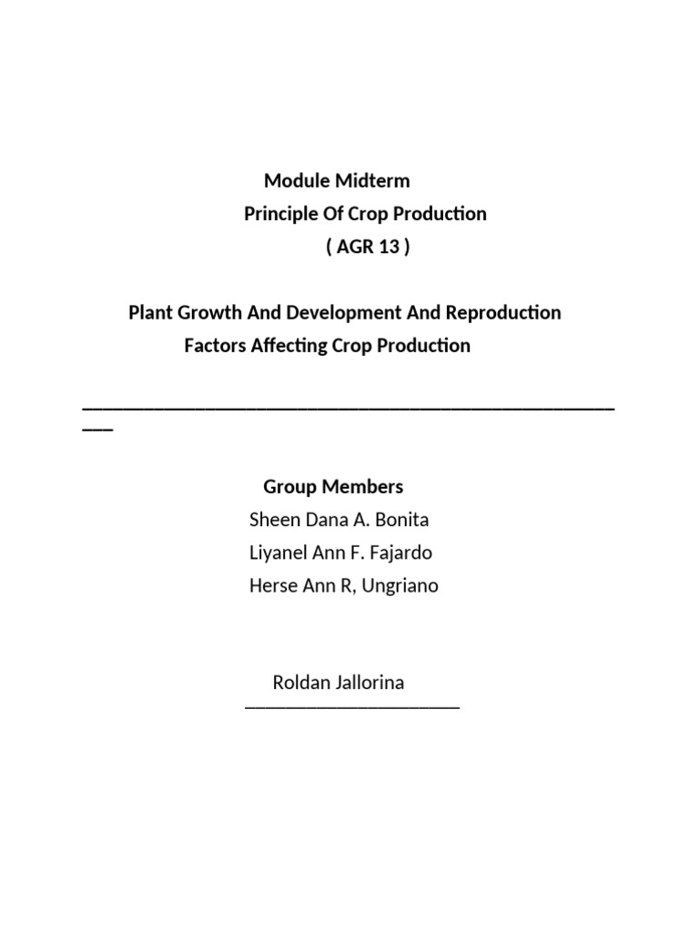 Module Midterm-WPS Office | PDF | Agriculture | Organic Farming