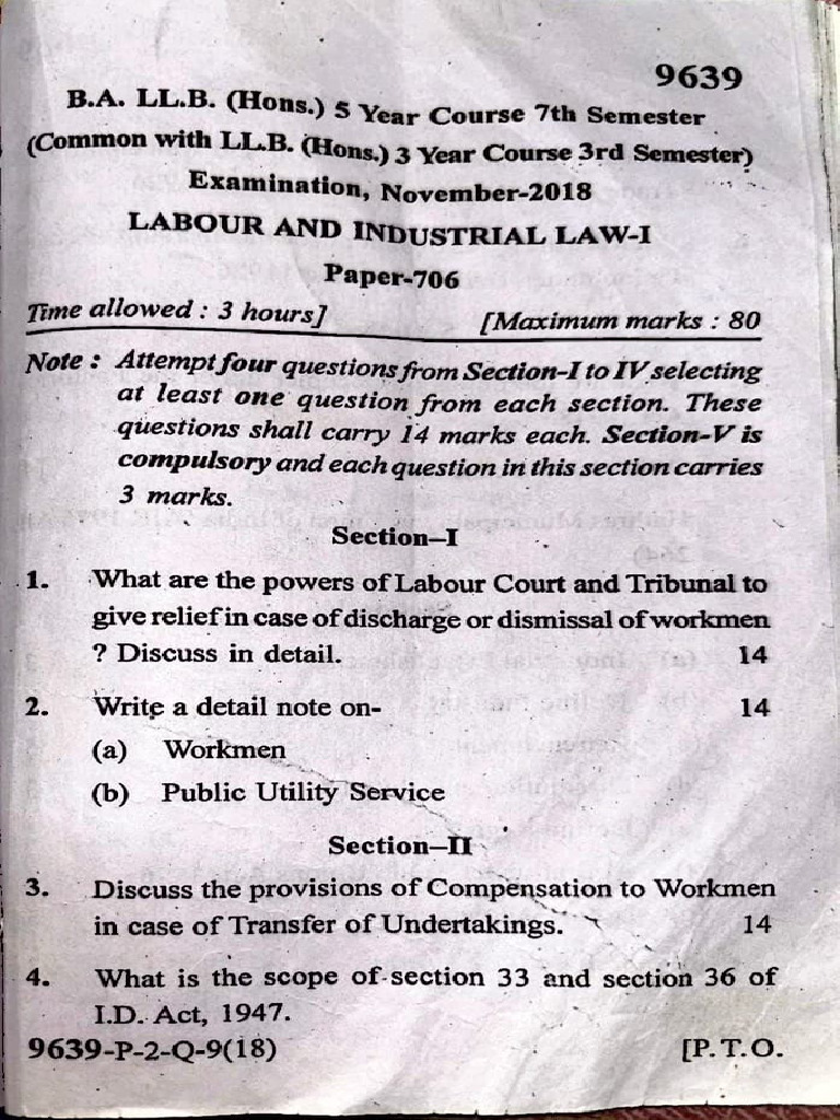 Labour Law | PDF | Industrial Relations | Labour Law