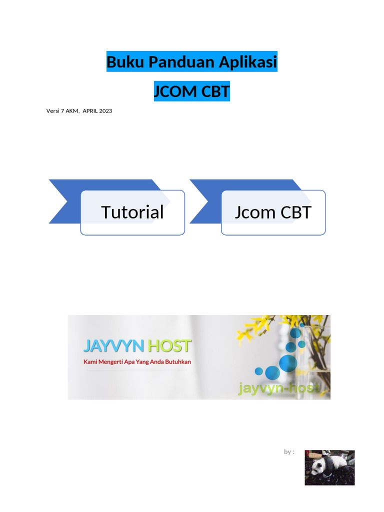 Tutorial Aplikasi Jcom CBT - R Ver7 AKM APR 23 | PDF