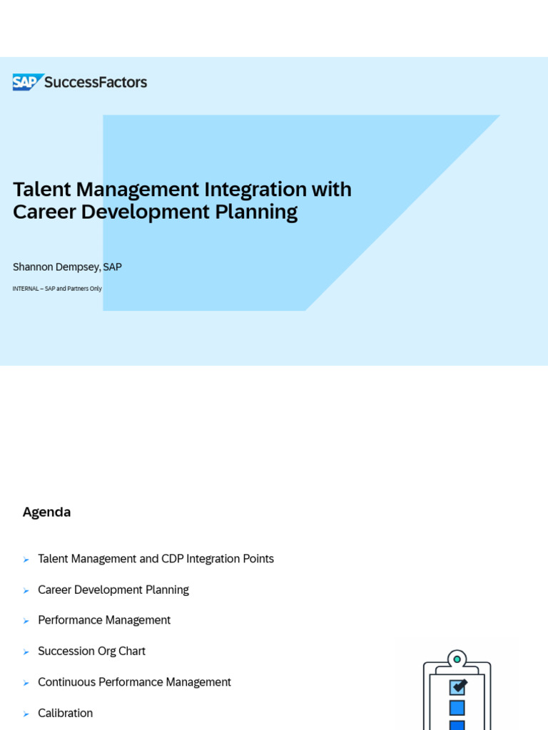 Integration of SAP SuccessFactors Career Development Planning with ...