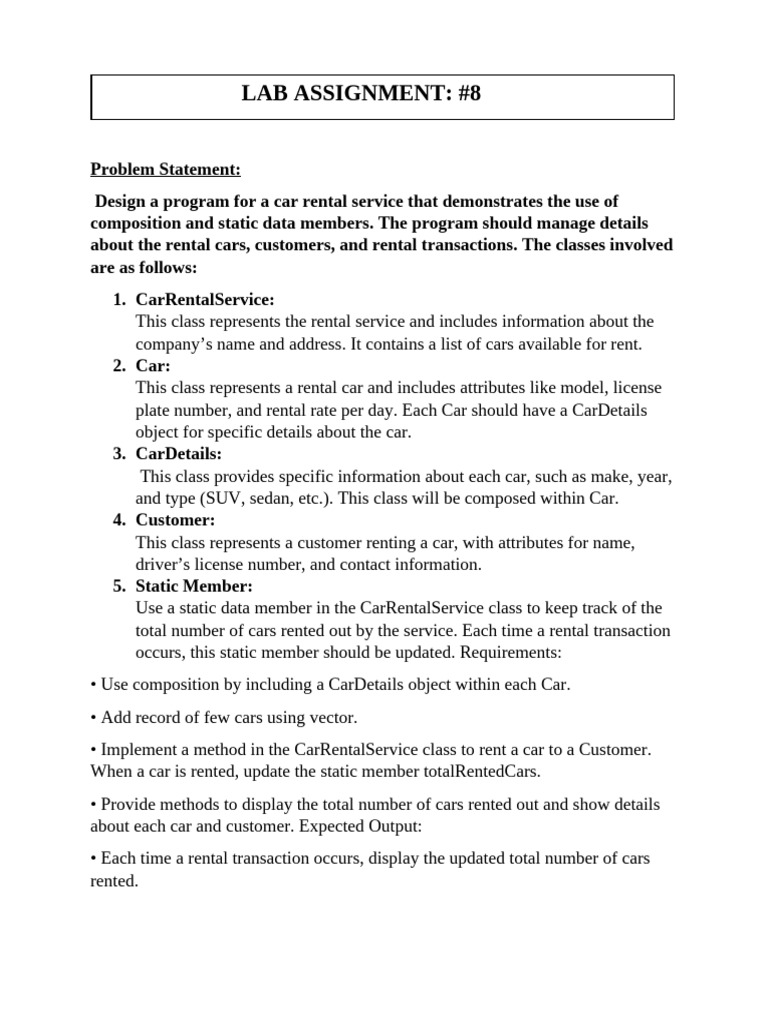 Oop Lab 8 Pdf Class Computer Programming Method Computer 2877