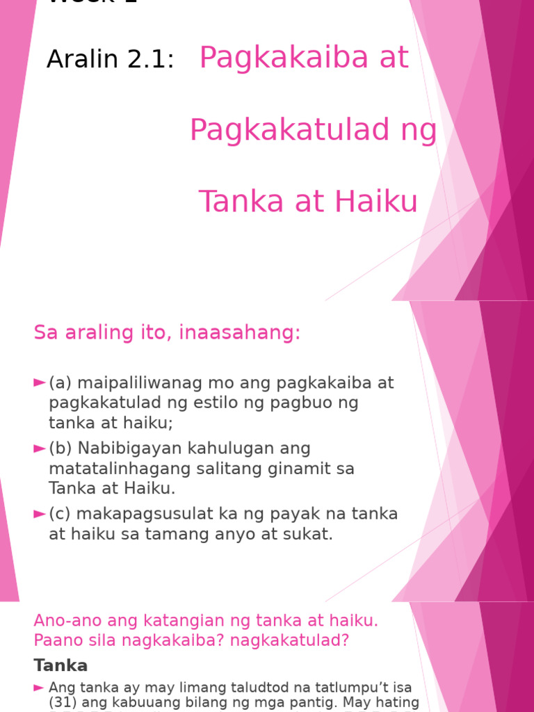 Tanka, Haiku, at Ponema | PDF