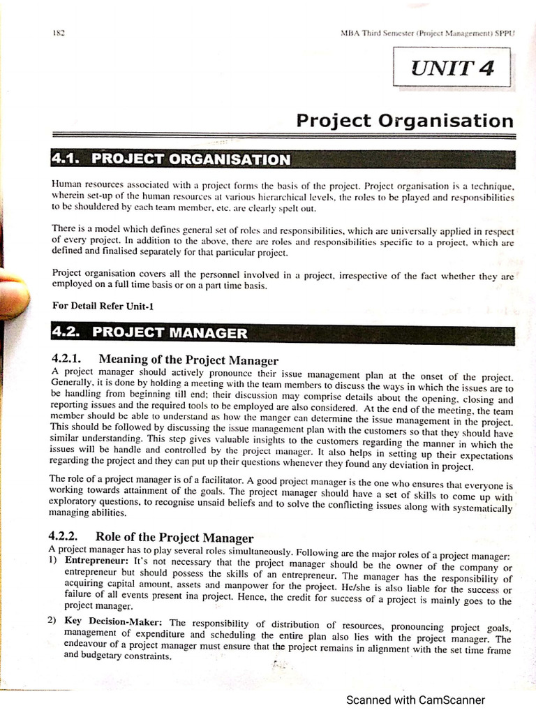 Project Management Sem 3 Unit 4 | PDF