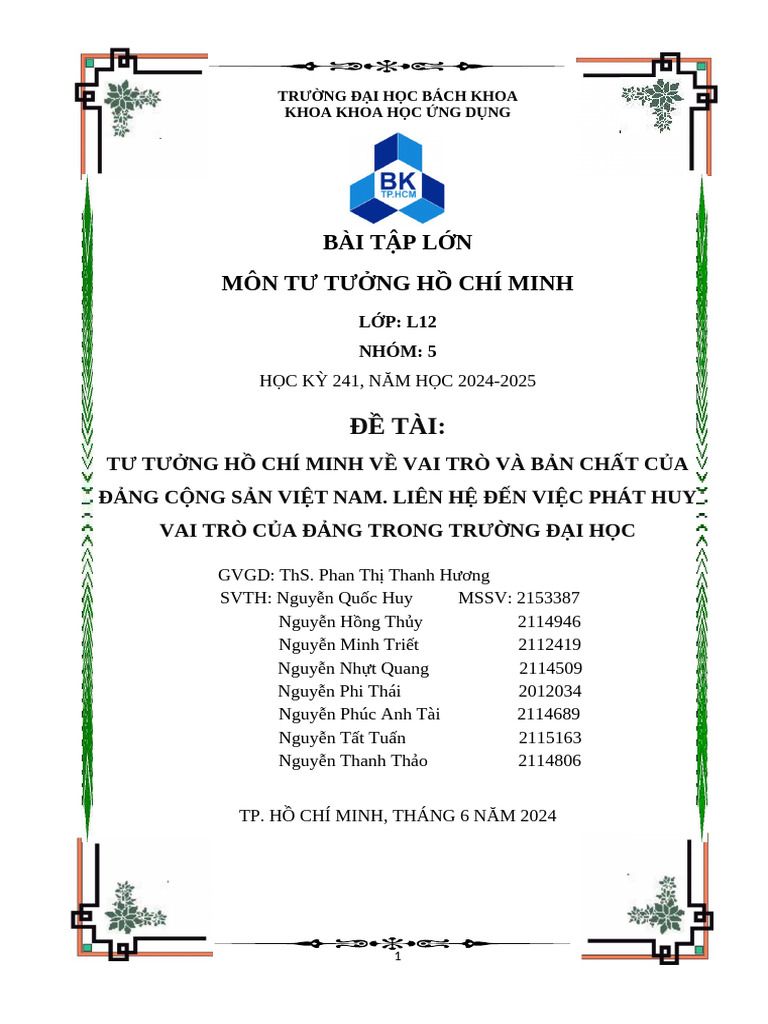 BTL nhóm 5 TTHCM l12 | PDF