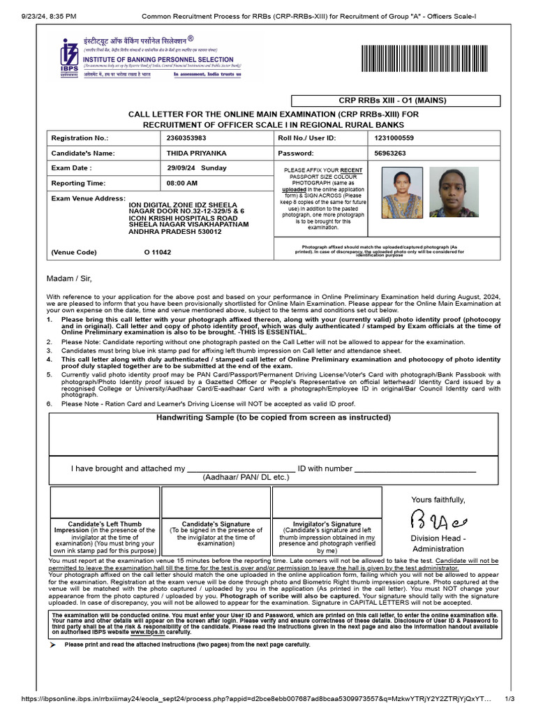 Common_Recruitment_Process_for_RRBs_CRP_RRBs_XIII_for_Recruitment | PDF | Identity Document ...
