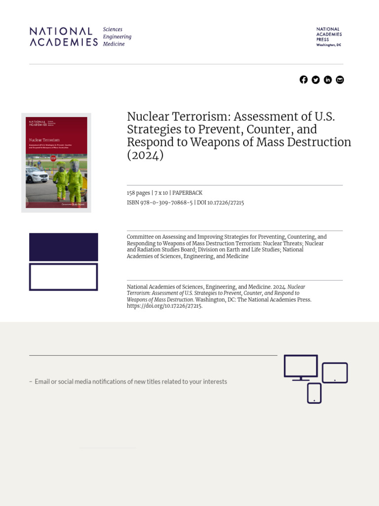 Nuclear Terrorism Assessment | PDF | Nuclear Weapons | International Security