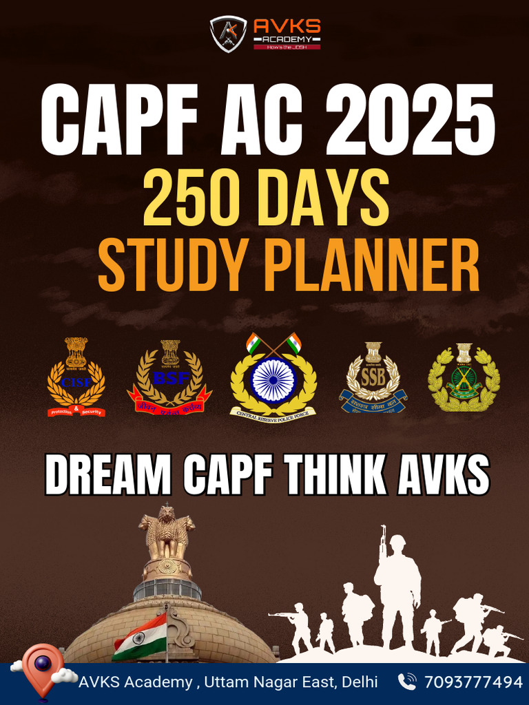 CAPF AC 2025 Study Planner Guide | PDF | Earth