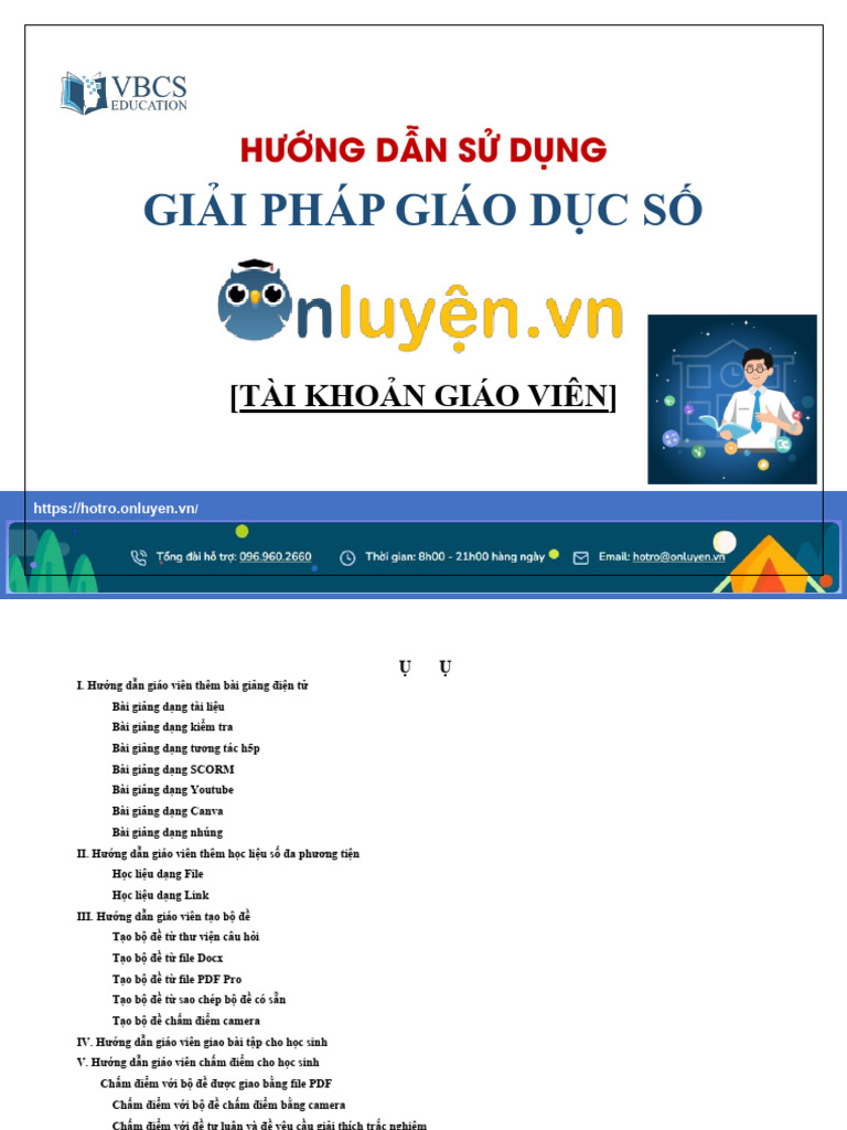Hdsd Onluyen.vn Tk Gv 2024 | PDF