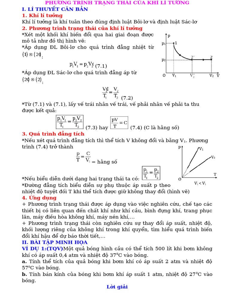 Phương Trình TR NG Thái Khí Lý Tư NG | PDF