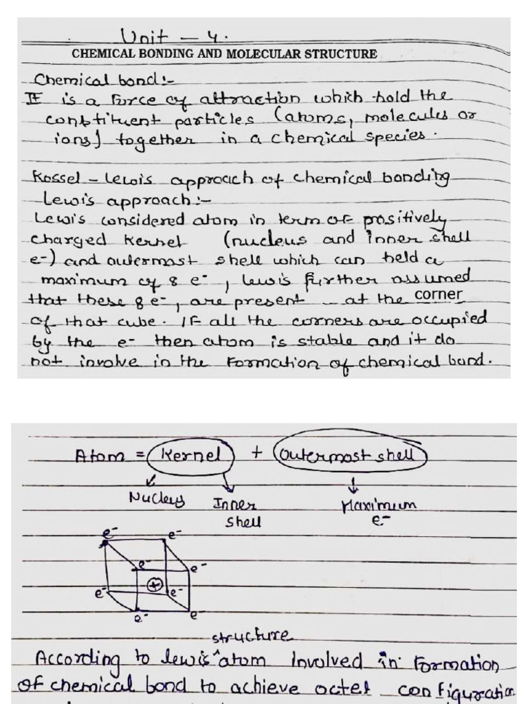 Unit - 4 Chemical Bonding - Part 1 | PDF