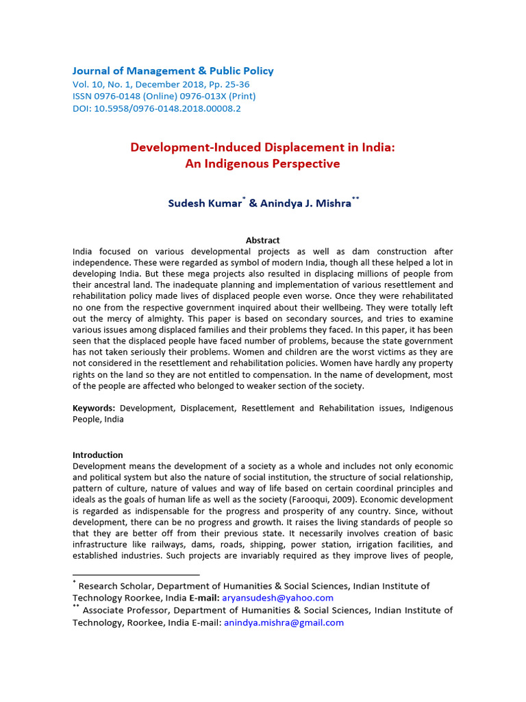 Development and displacement | PDF | Domestic Violence | Poverty
