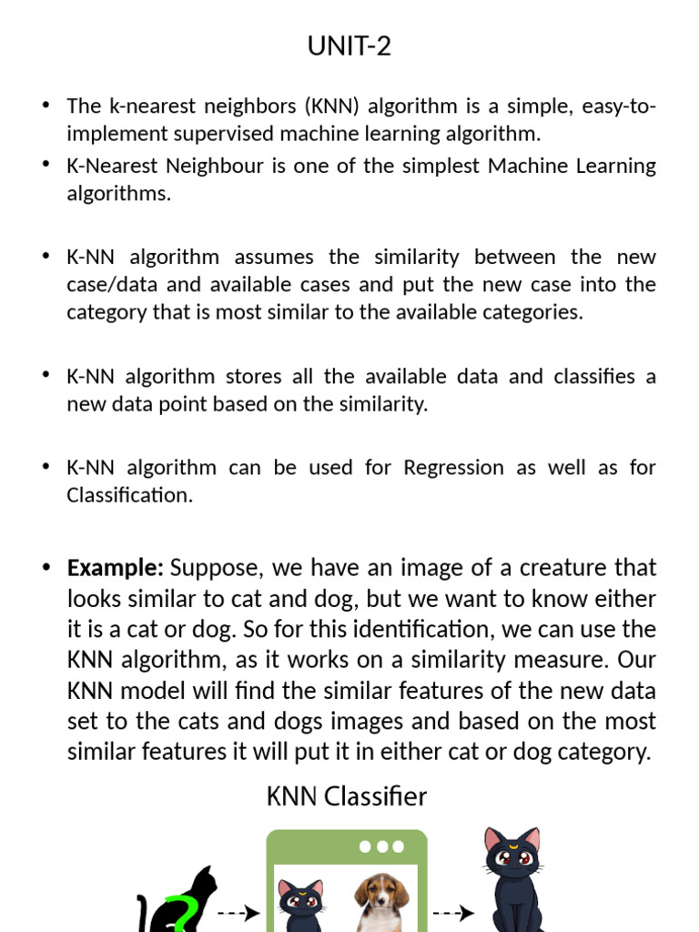 Presentation UNIT-2 | PDF | Support Vector Machine | Statistical Classification