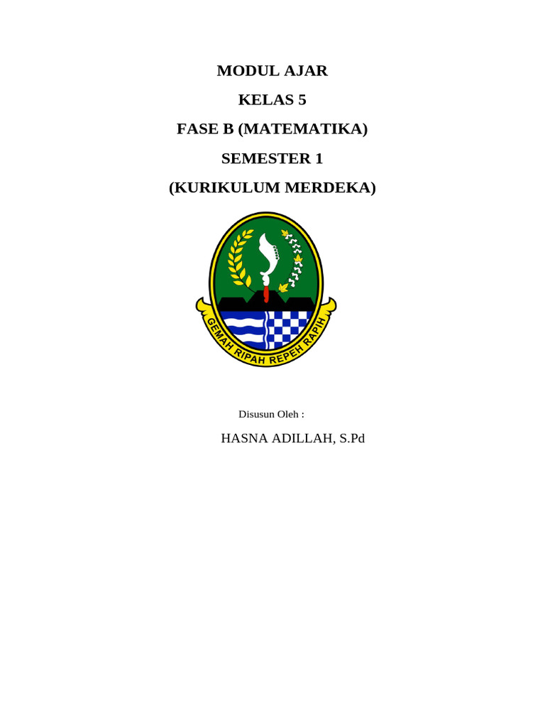 MODUL AJAR FASE b mtk meri | PDF