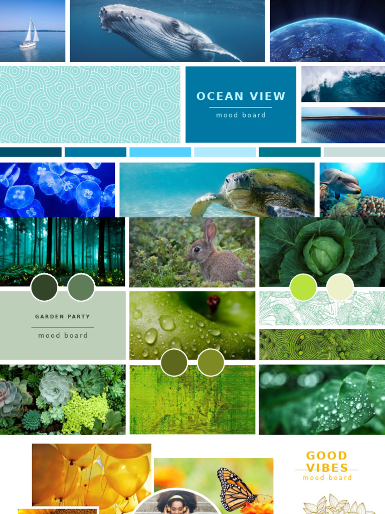 Ocean View Garden Party Mood Board | PDF