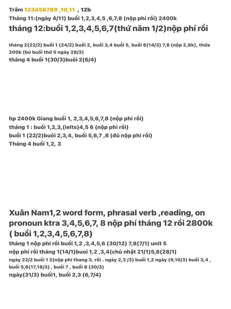 Trâm 123456789, 10,11, 12b | PDF