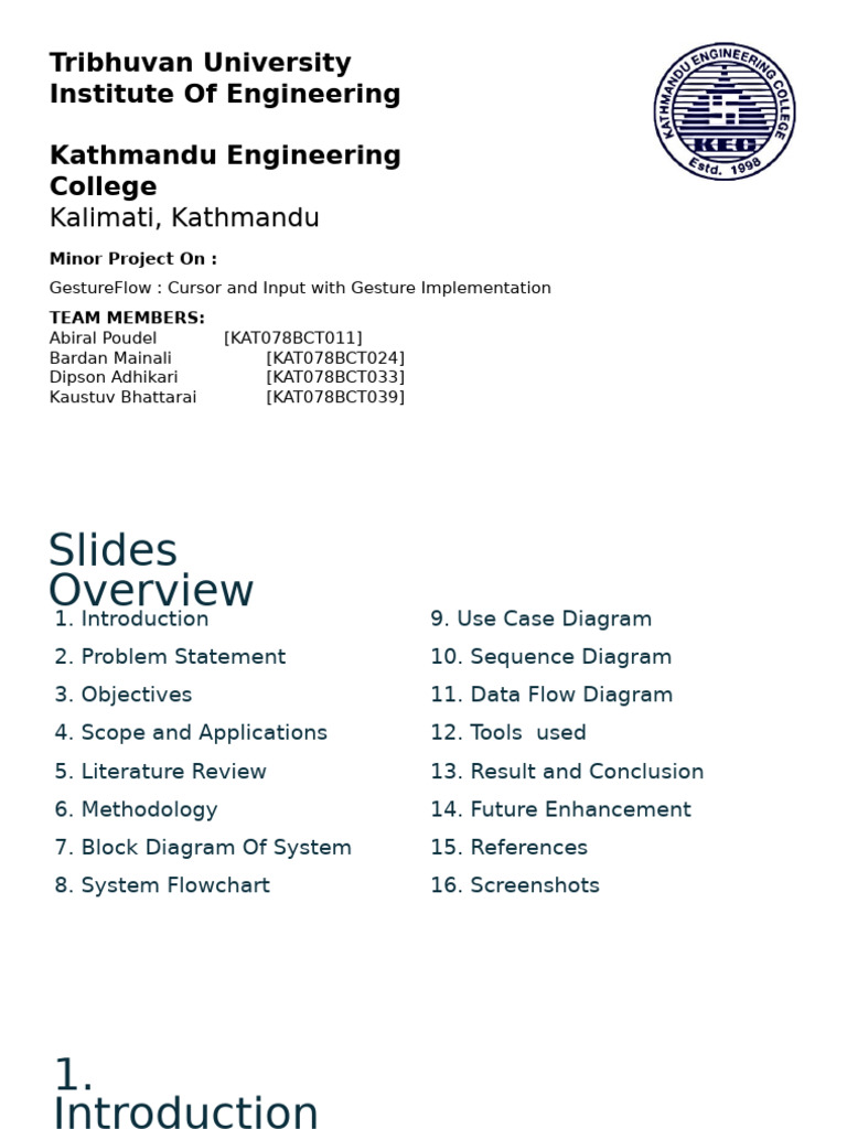 GestureFlow Powerpoint Draft1 | PDF | Augmented Reality | Machine Learning