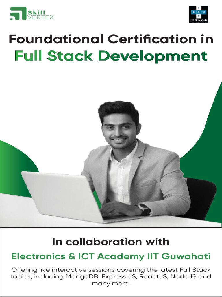 Full Stack Development: Foundational Certification in | PDF | Java Script | Web Development