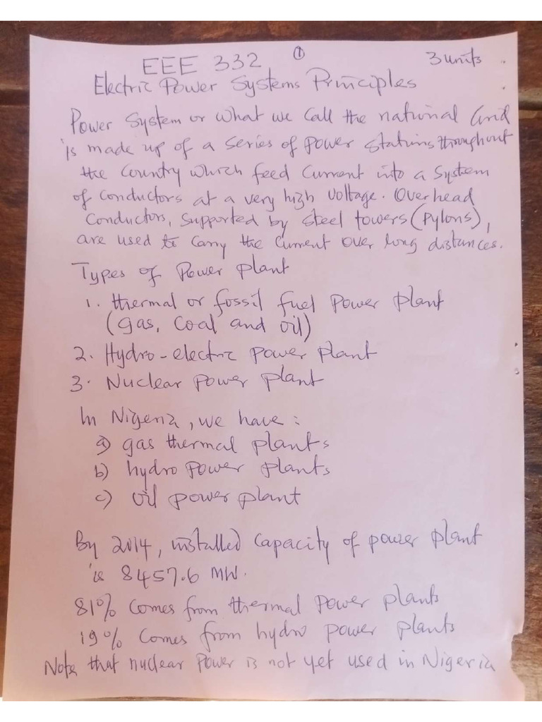 EEE 332 Electrical Power system | PDF