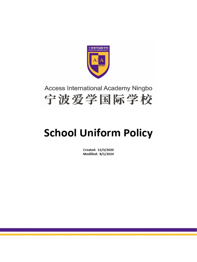 School Uniform Policy | PDF | Trousers | Skirt
