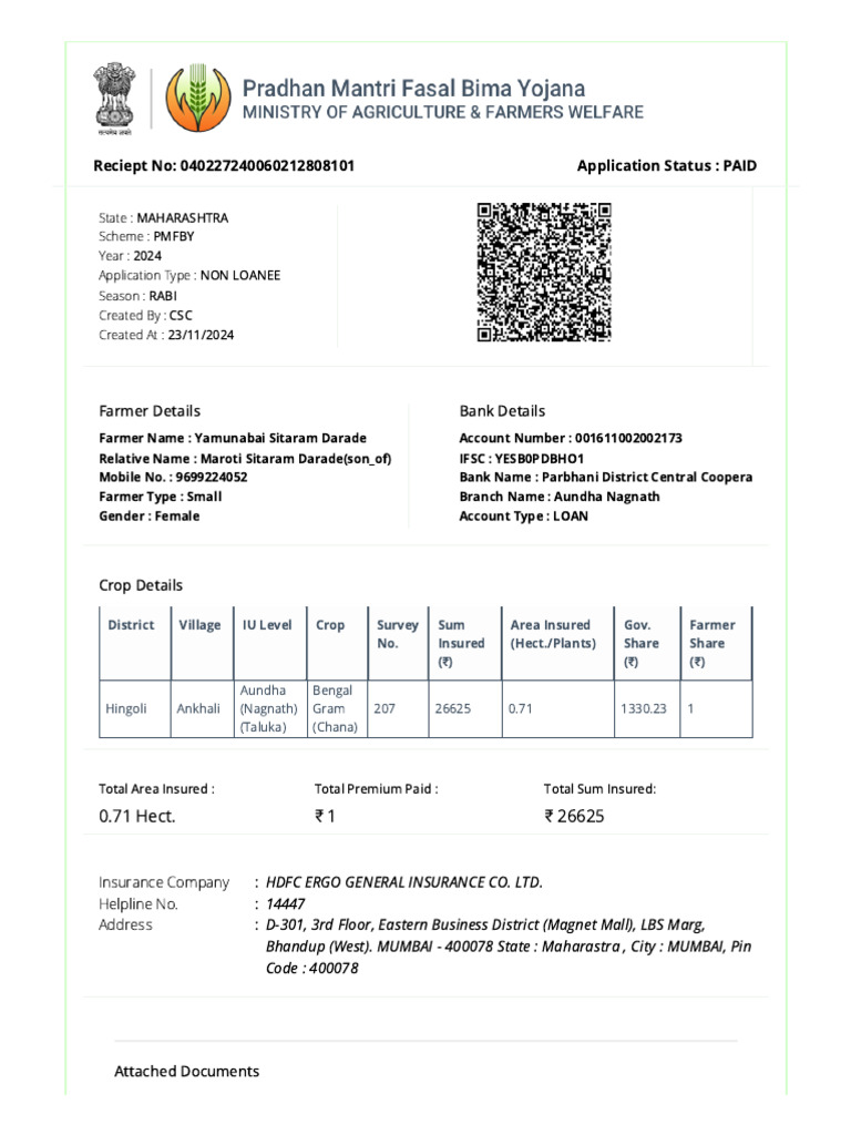 Pradhan Mantri Fasal Bima Yojana - Crop Insurance - PMFBY - Crop ...
