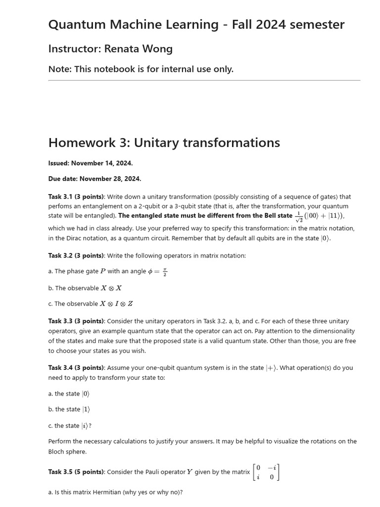 Homework 03 | PDF | Quantum Mechanics | Applied Mathematics