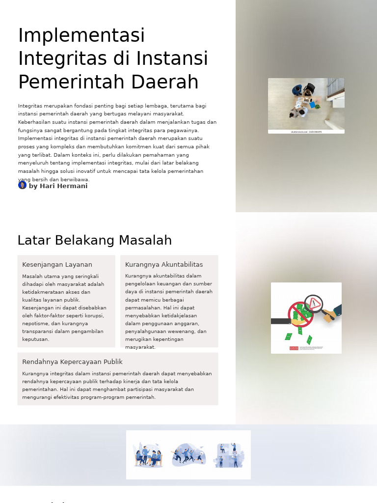 Implementasi Integritas di Pemerintah Daerah | PDF