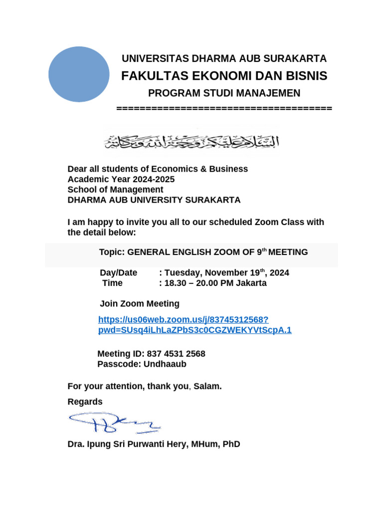 8, Zoom Invitation 8 - TMG | PDF