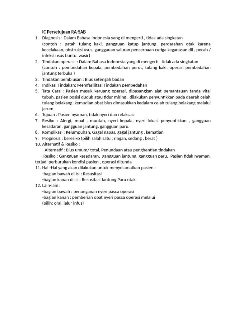 IC Persetujuan RA - SAB | PDF