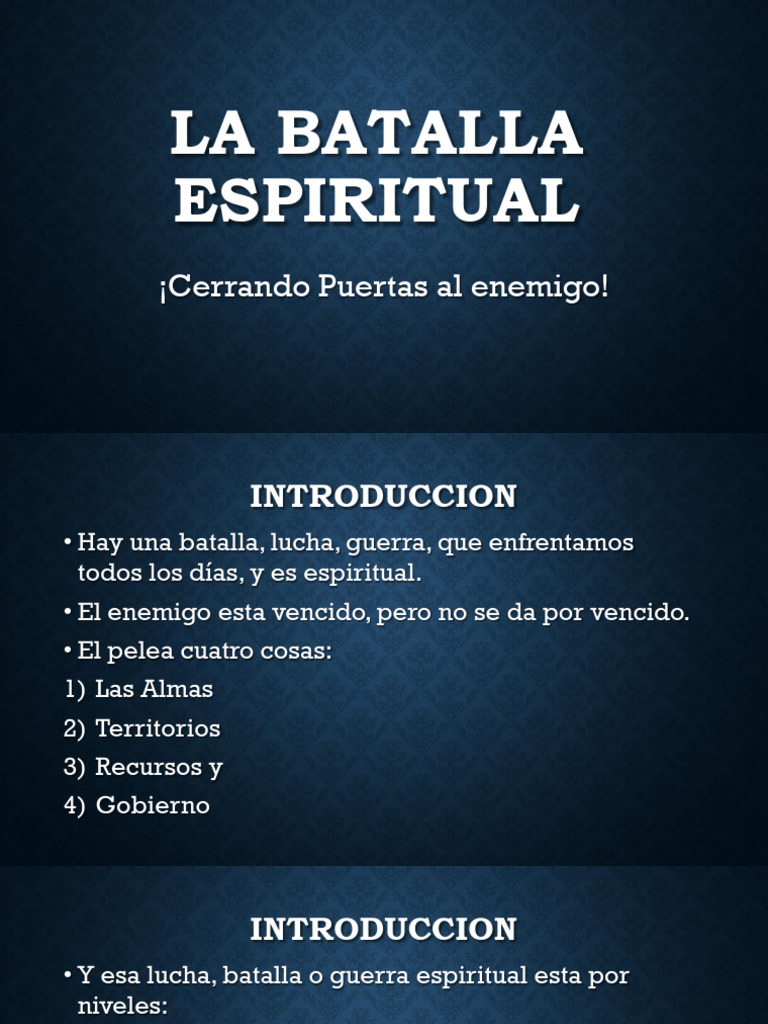 La Batalla Espiritual Cerrando Puertas | PDF