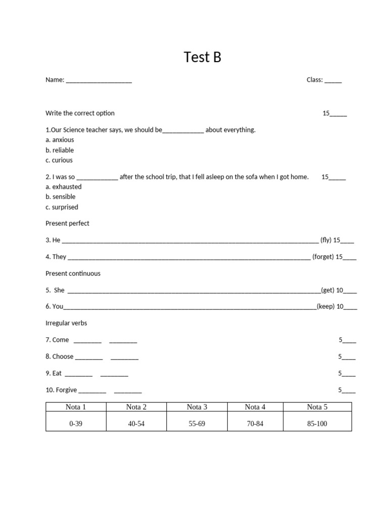 Kl9 B Gjuhe Angleze | PDF