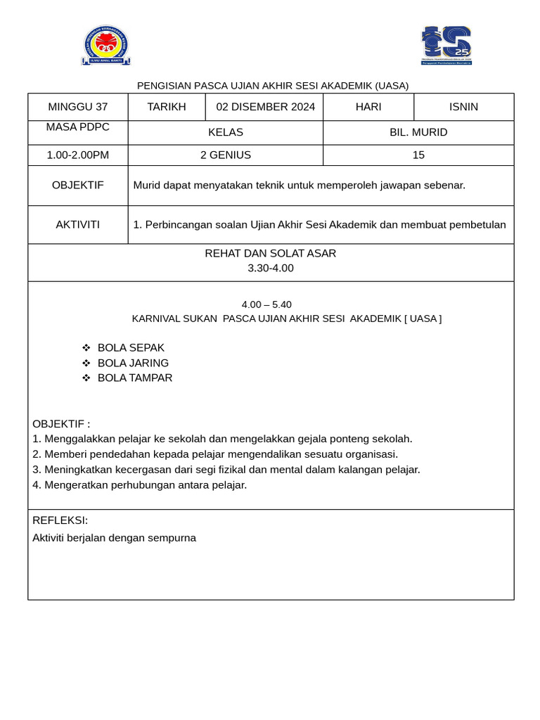 RPH Pasca Uasa | PDF