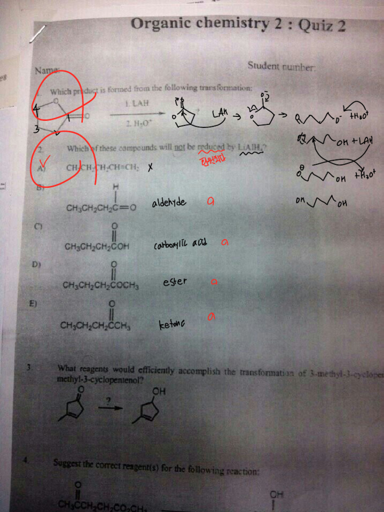 Organic Chemistry Reduction Reactions | PDF | Organic Chemistry | Chemistry