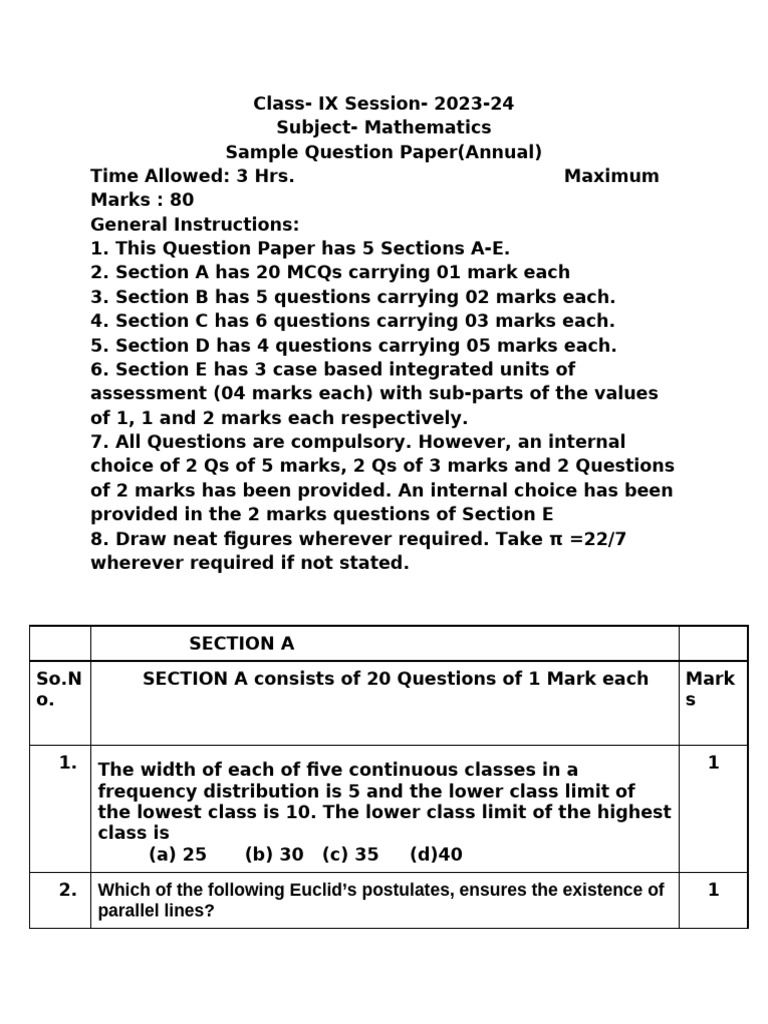 Maths class 9 | PDF | Area | Elementary Mathematics