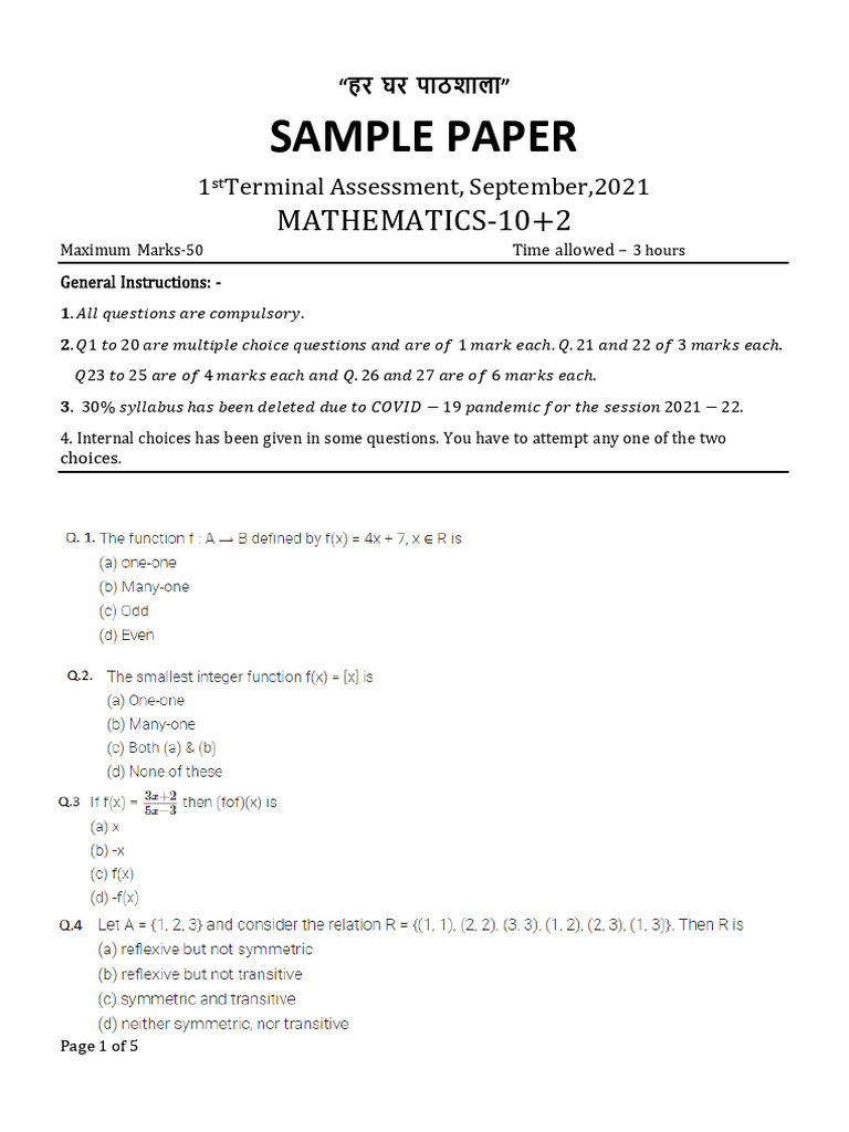 1st Term _math_12_sep2021- Sample-converted (1) | PDF